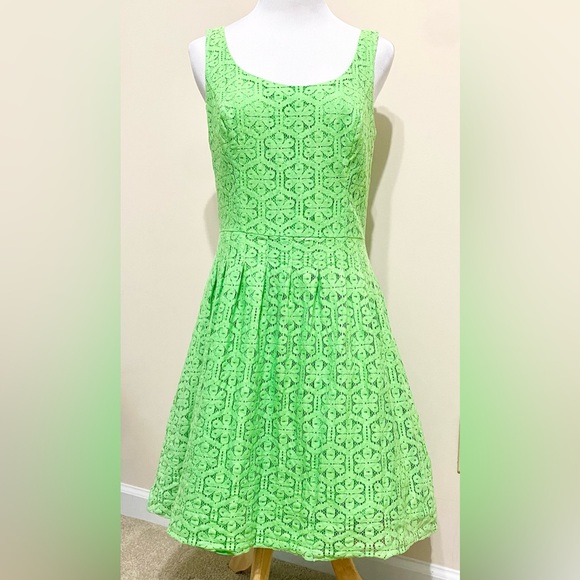Lilly Pulitzer | Dresses | Lilly Pulitzer Green Posey Daisy Lane Lace ...